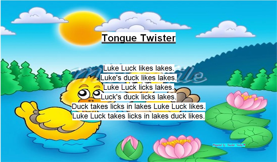 Teacher Yesha: Tongue Twister: Luke Luck and His Duck