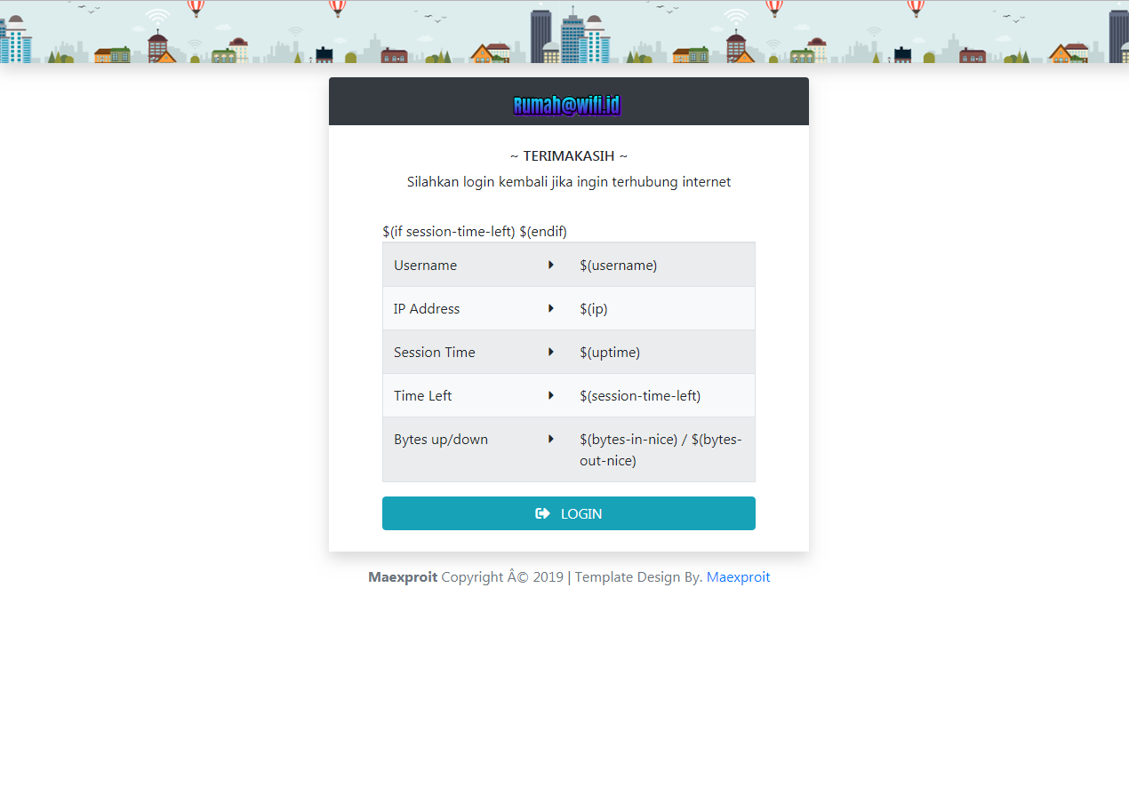 Template Login Hotspot Mikhmon Mikrotik Terbaru Responsive Tidak Berat ...