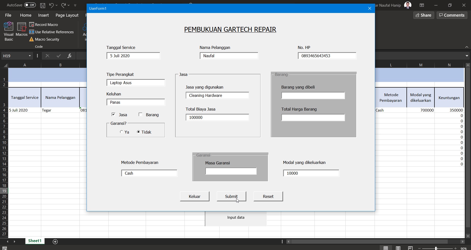 2 Cara Membuat Database dalam Microsoft Excel