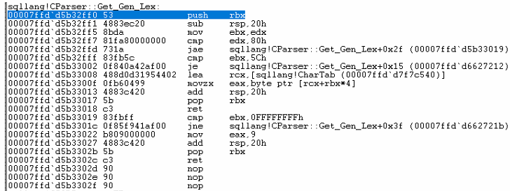 SQL Server, inside the parser: the Get_Gen_Lex procedure
