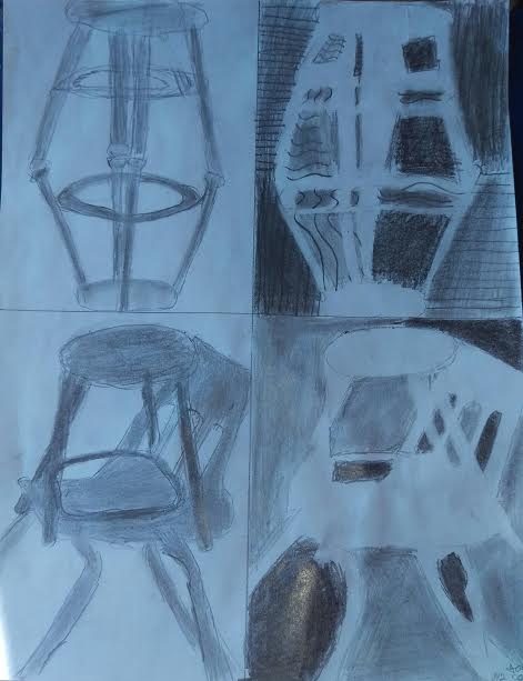 Drawing and Painting 2016: Negative space chairs