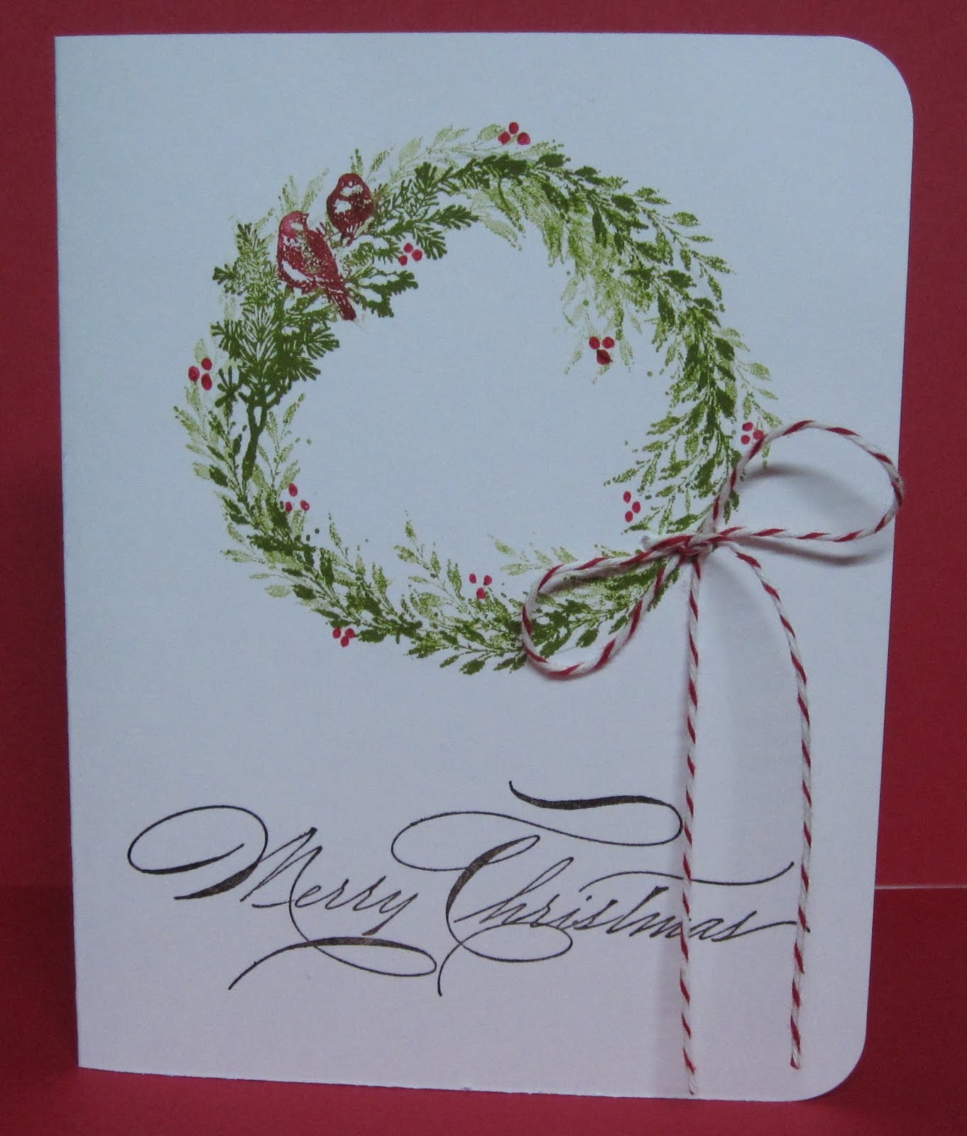 Krafting with Karen: Simple Wreath Card
