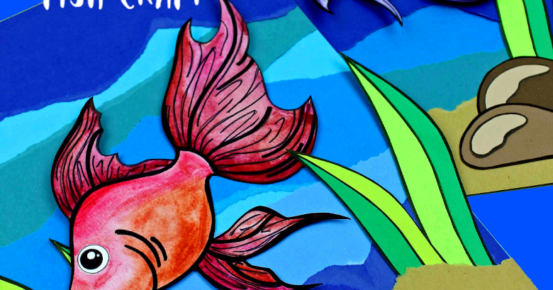 Watercolour Fish Craft (using a printable fish template) - Messy Little ...