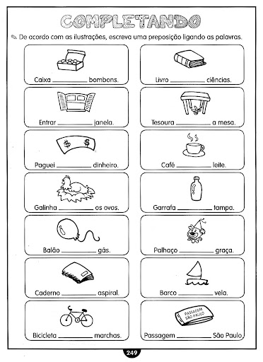 PREPOSIÇÃO ATIVIDADES PARA IMPRIMIR . Português - Gramática ...