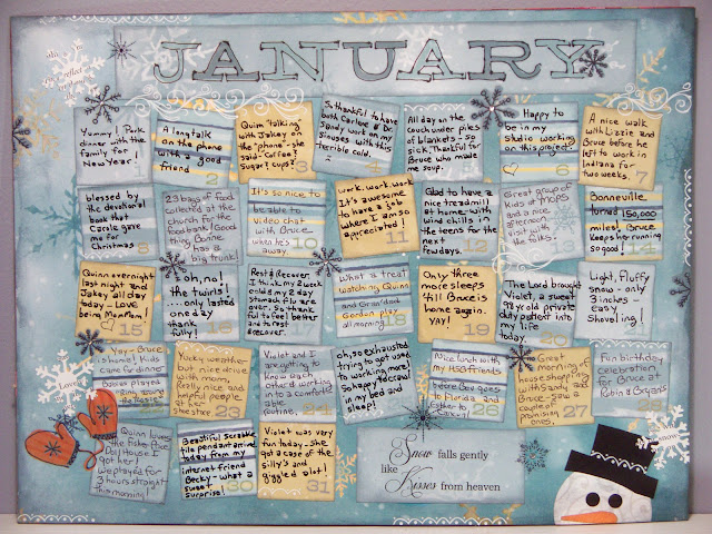 teresa jaye is here to play!: 366 Art Journal/Calendar - Jan/Feb