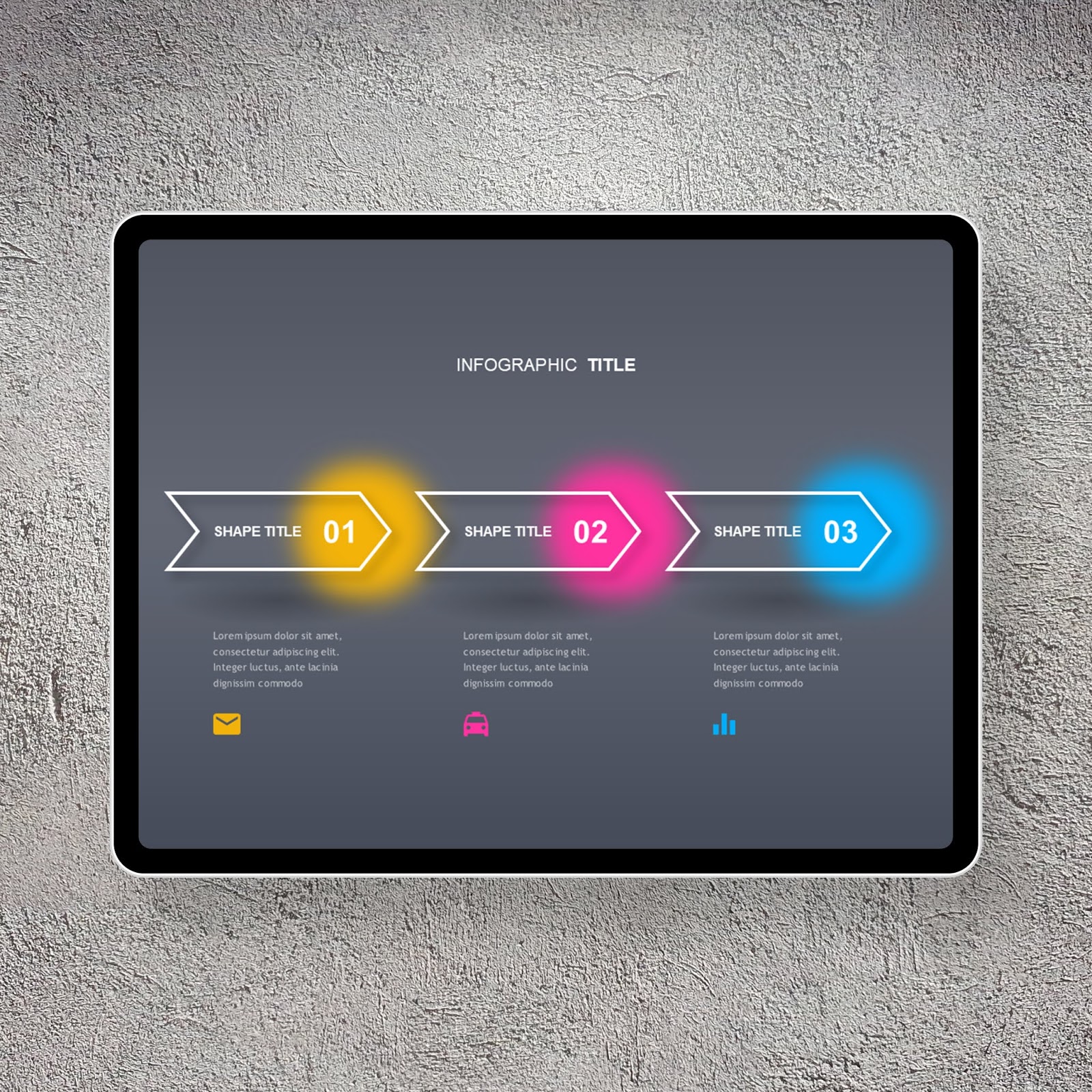 Neon Process Bar PowerPoint Templates - PowerPoint Free