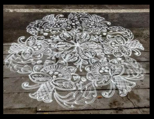 CHODAVARAMNET: BELL FLOWERS RANGOLI ART