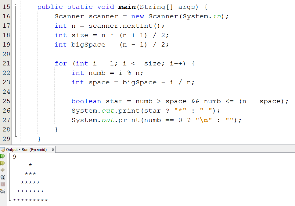 nascent: พีระมิต (pyramid) : java