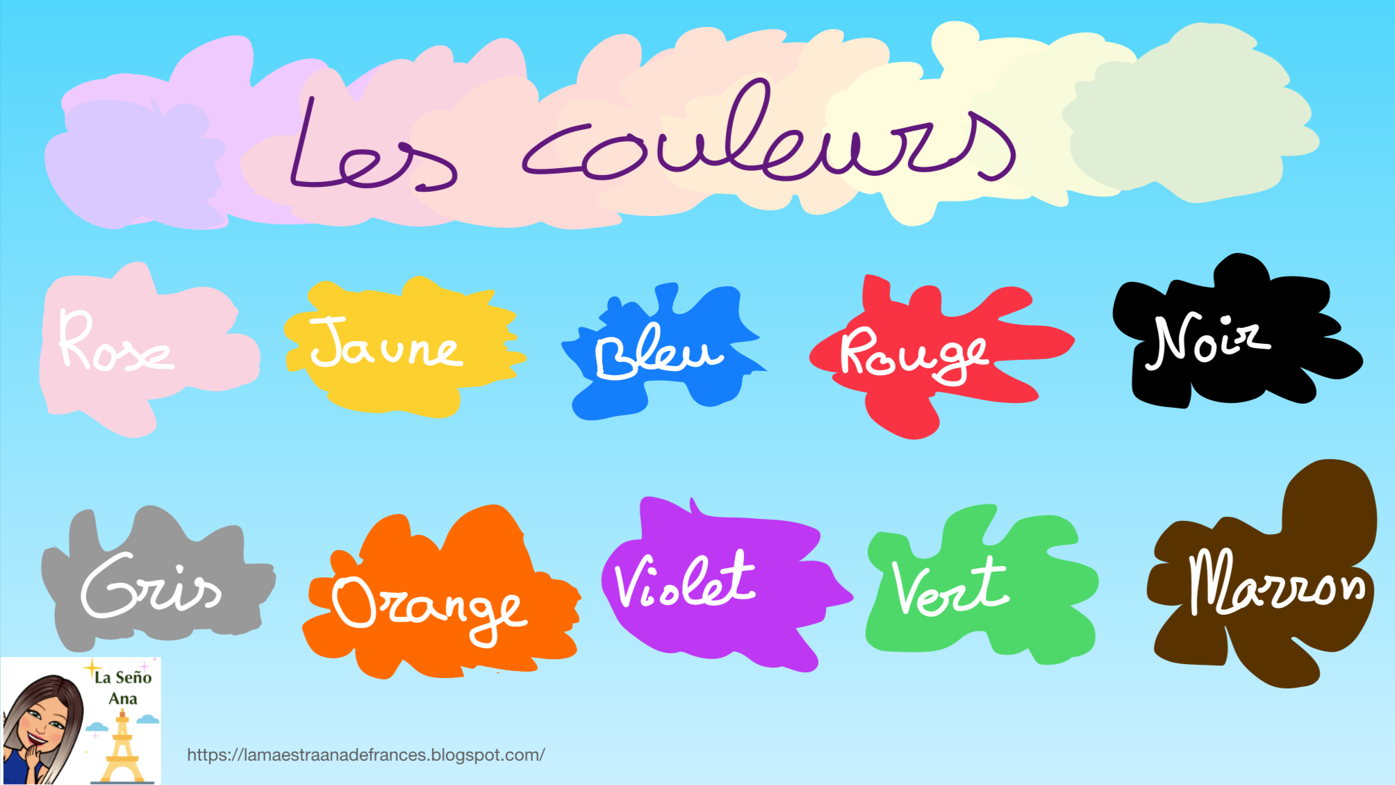La maestra Ana de francés: Les couleurs(Los colores)