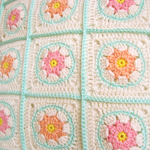 Color 'n Cream Crochet and Dream: Flower Square Tutorial VII