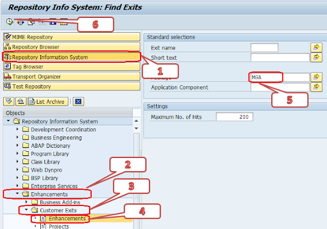 ABAP Mania: Methods to find Customer/User Exit's & BADi's for a Transaction Code