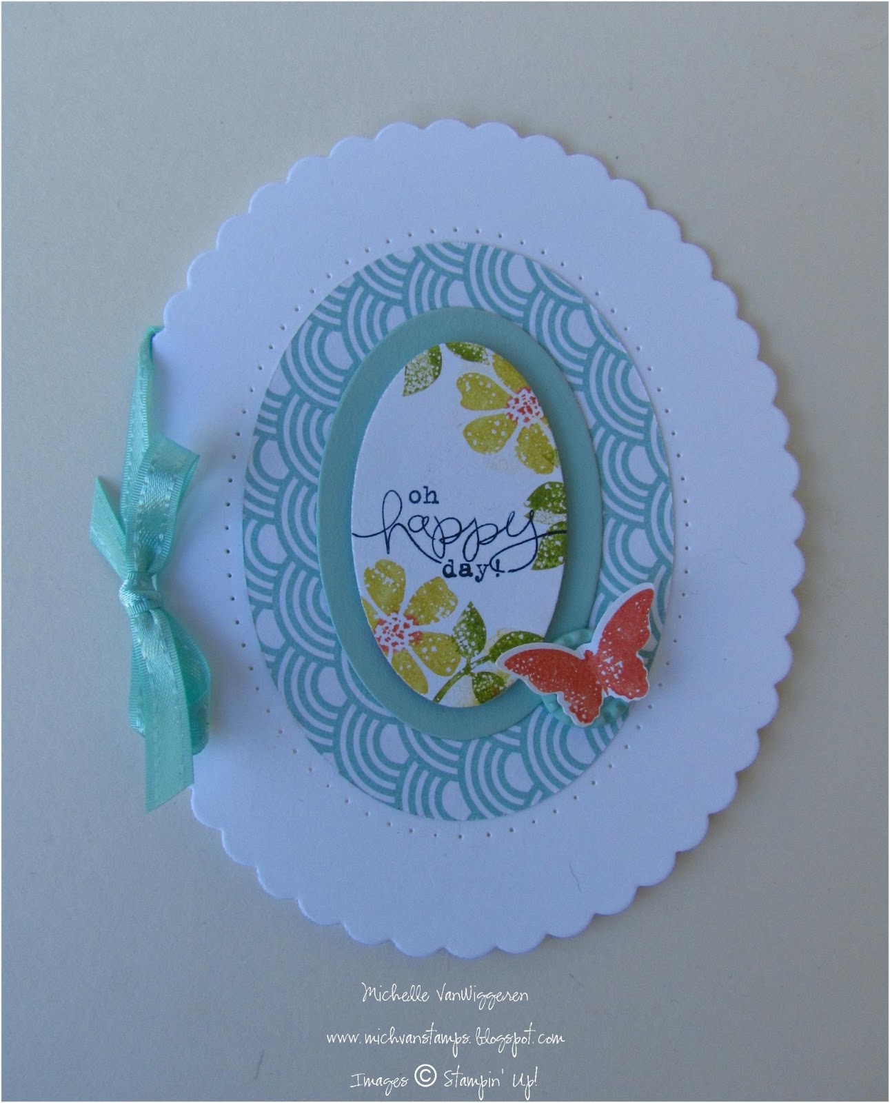 Michelle's Great Paper Chase: Scalloped Oval Shaped Cards