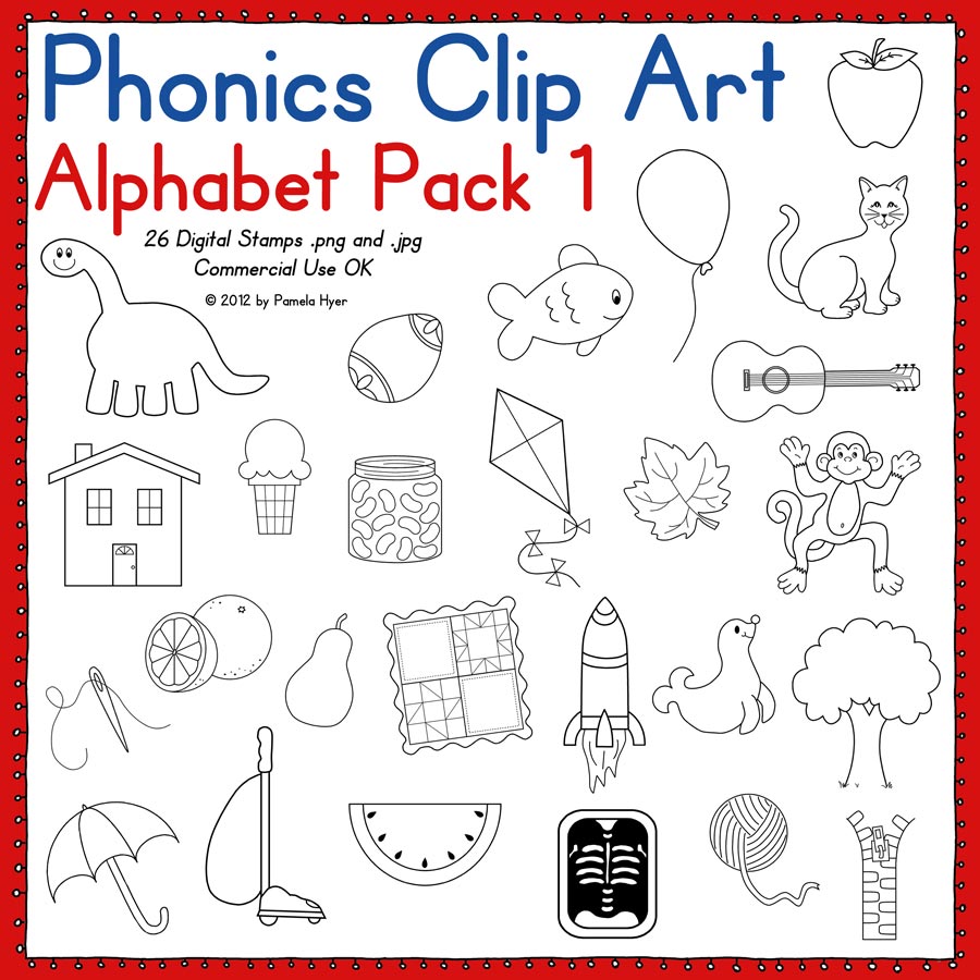 Phonics clip art alphabet pack 1