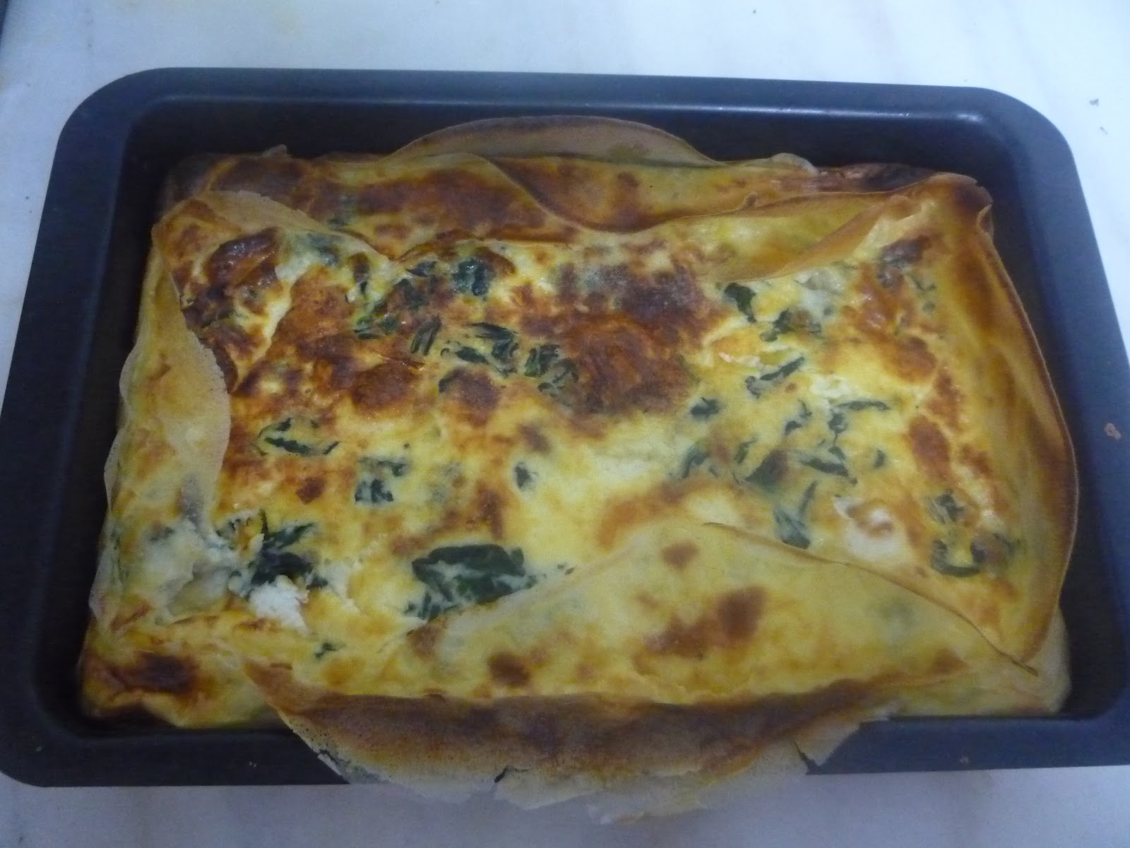 MI COCINA (RECETAS SENCILLAS): PASTA FILO CON ESPINACAS Y DOS QUESOS..