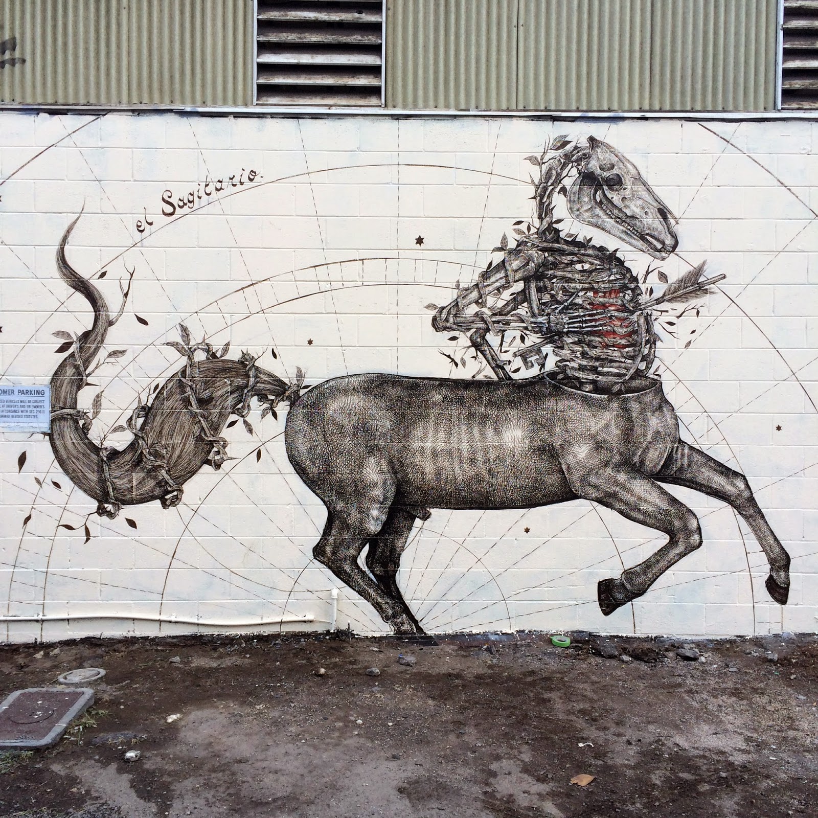 Pow! Wow! '15: Alexis Diaz paints "El Sagitorio" in Honolulu ...
