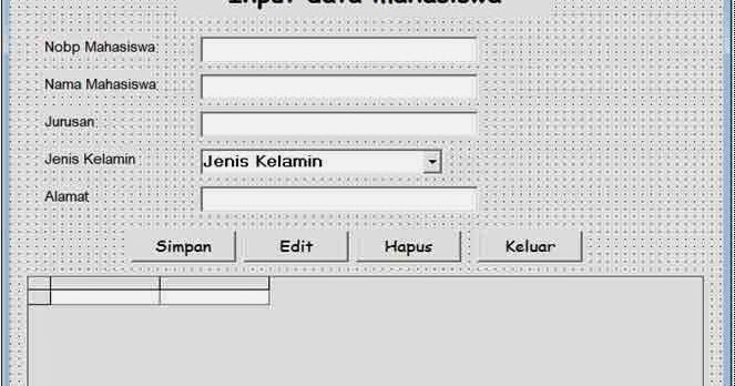 Membuat form mahasiswa dengan vb 6.0 ~ M Fikri Setiadi