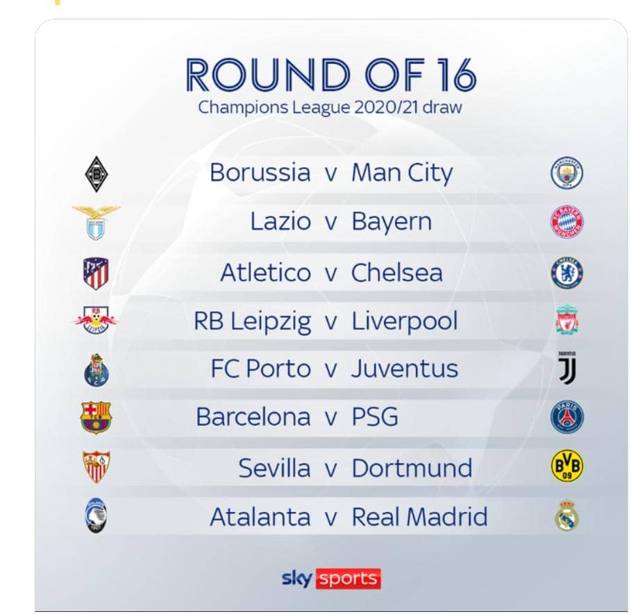 23+ Champions League Draw 2020/21 Round Of 16 Pictures - Info Todays ...