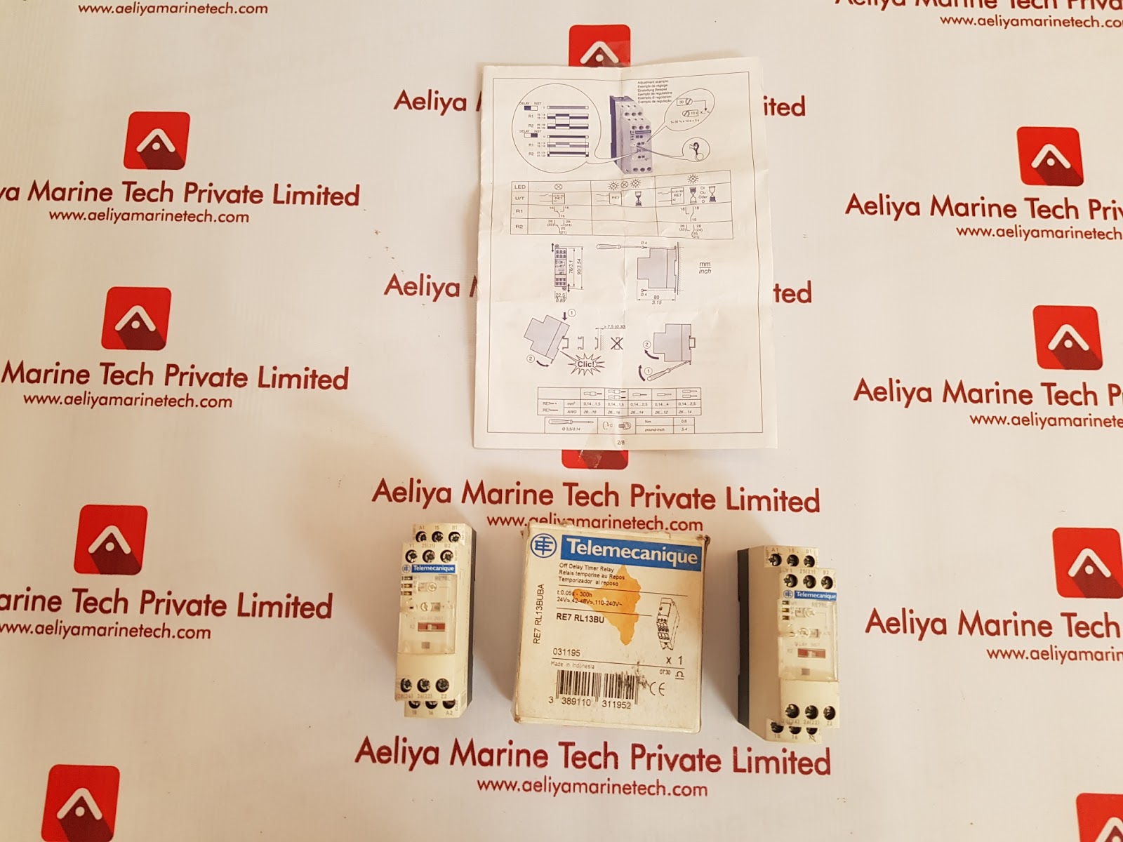 SCHNEIDER ELECTRIC TELEMECANIQUE RE7RL OFF DELAY TIMER RELAY RE7 ...