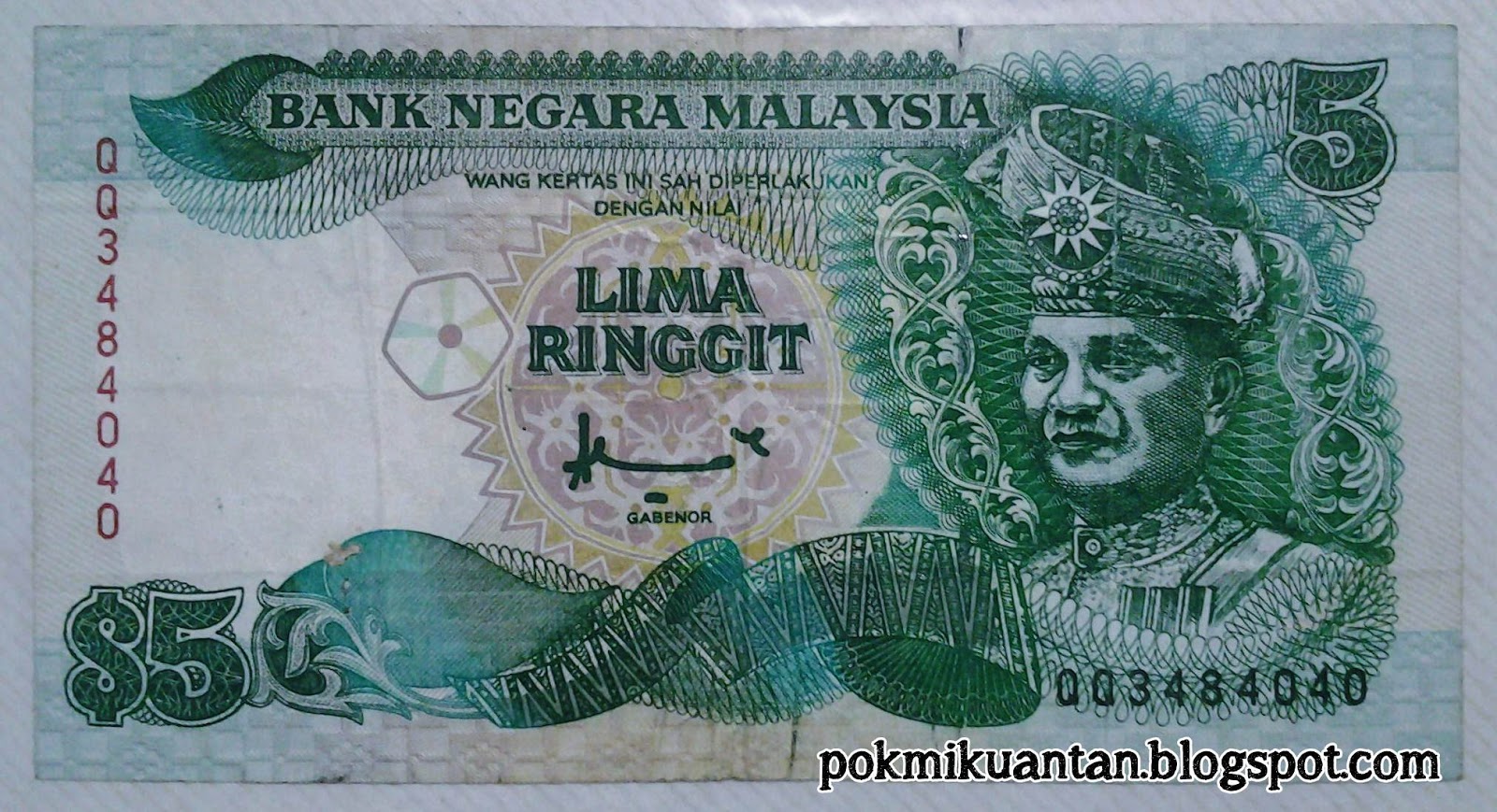 POKMI KUANTAN: Koleksi Wang Kertas Lama Malaysia "RM5.00"