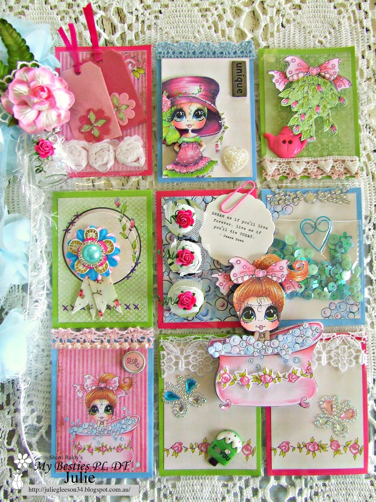 Something Beautiful By Julie: My Besties Bubbles Pocket Letter
