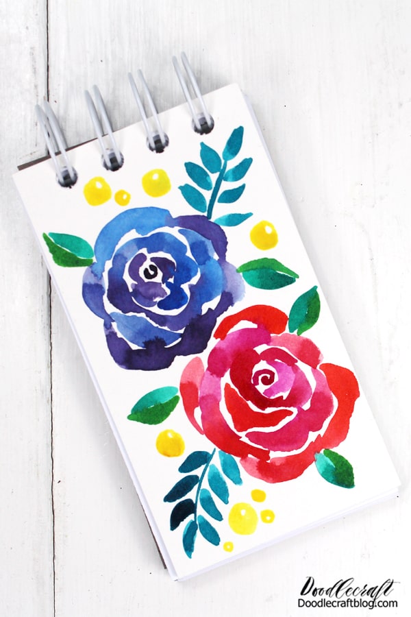 Watercolor Floral Notebooks with The Cinch Binding Tool!