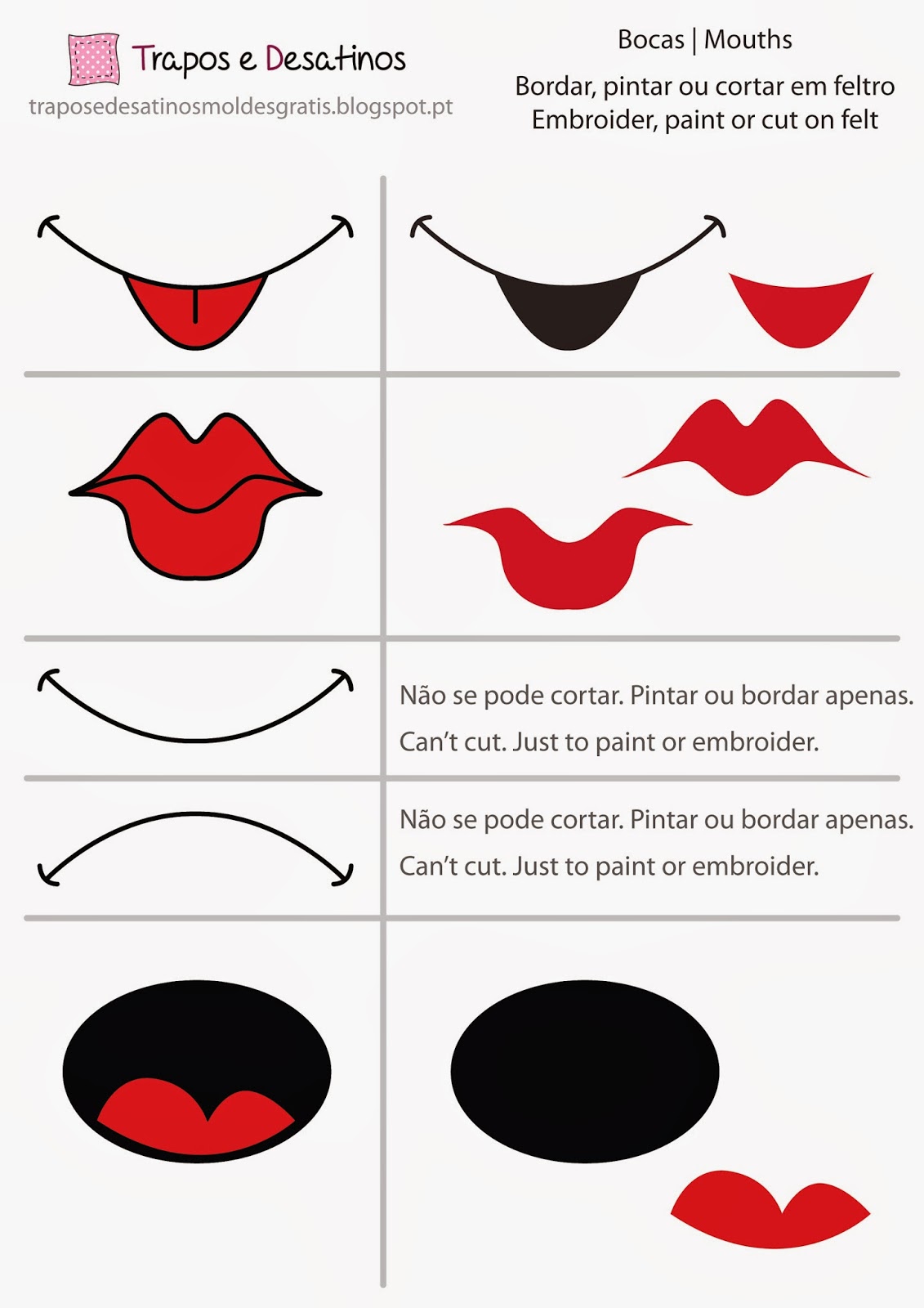 Moldes Grátis | Free Sewing Patterns: Caras