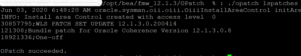 How To Find The List Of Patches Applied In Weblogic 12c how-to-find-the-list-of-patches-applied-in-weblogic-12c