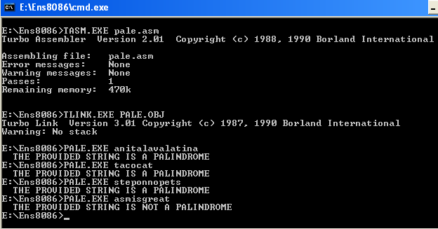 Assembly Language Tutorial Palindrome Program In Assembly For X86 Intel