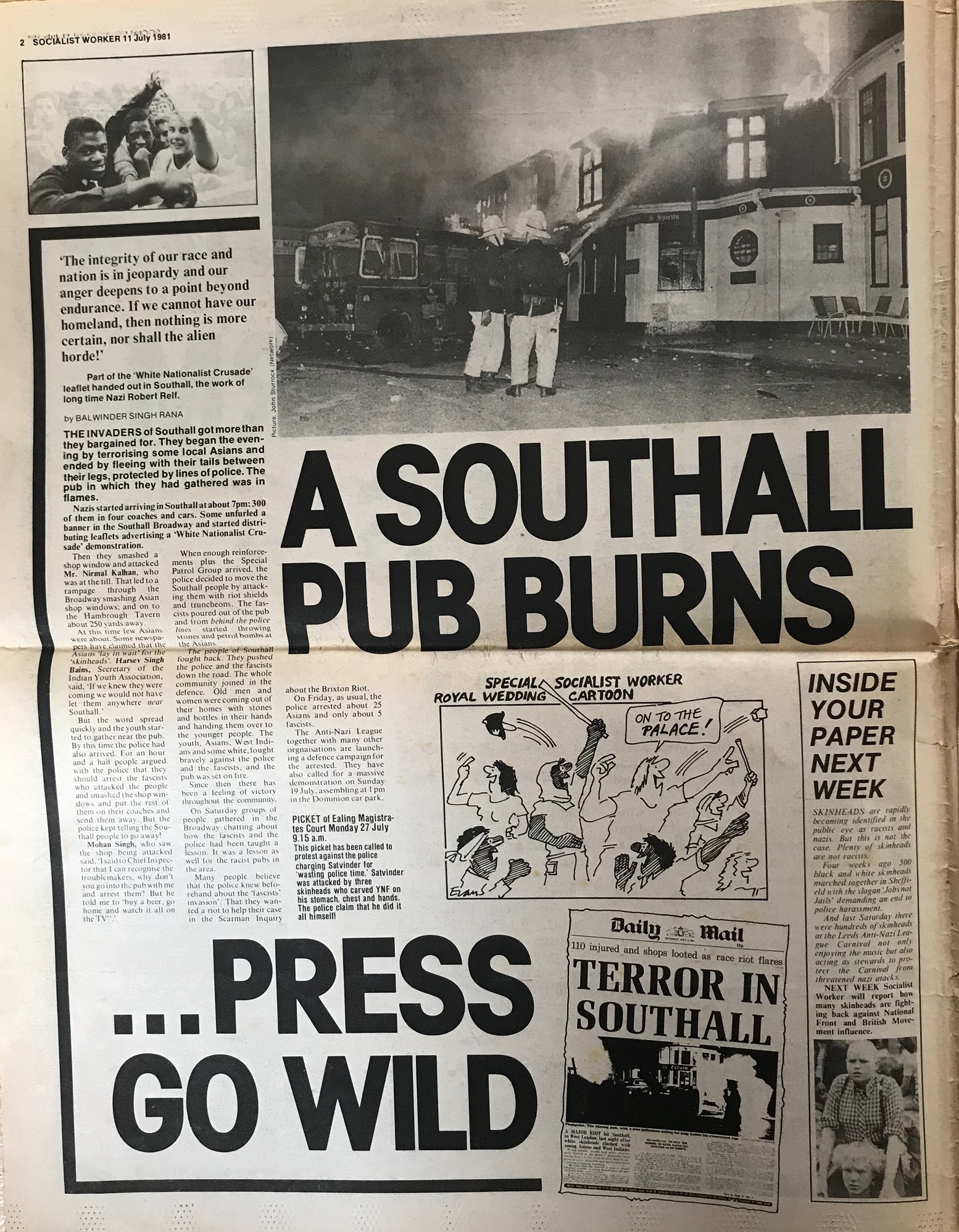 London Riots Headlines