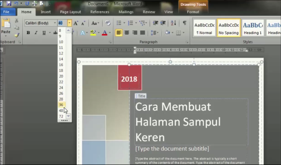 Cara Membuat Halaman Sampul Keren di Microsoft Word - Tutorial ...