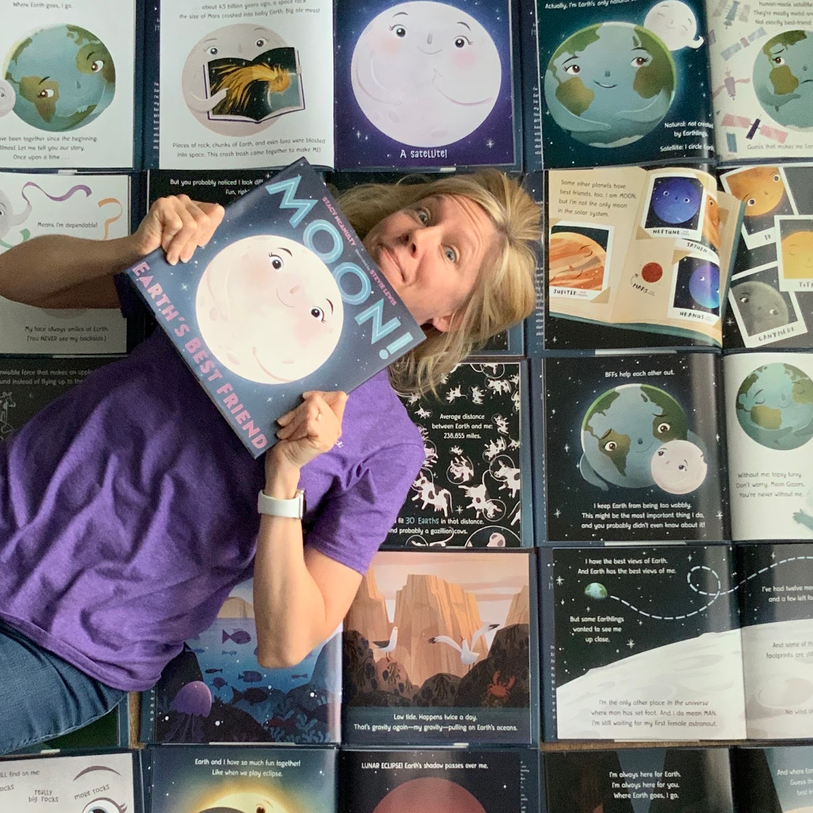 Literary Hoots: Author Interview: Stacy McAnulty for Moon! Earth's Best ...