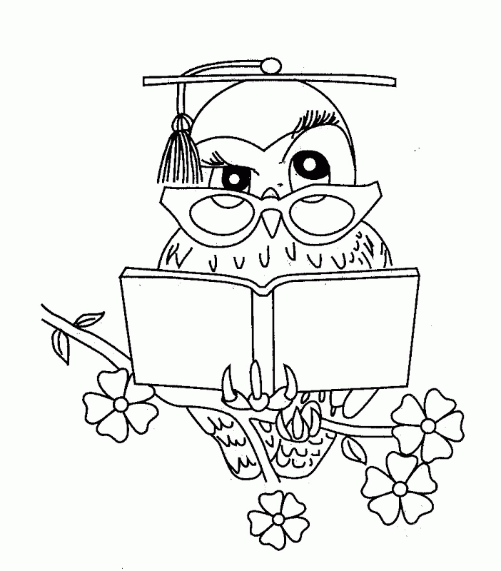 Kids Page: - Wise Owl Colouring Coloring Pages
