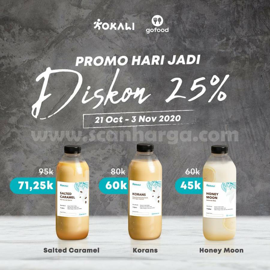 KOKALI Promo Hari Jadi Gofood Diskon 25% | scanharga