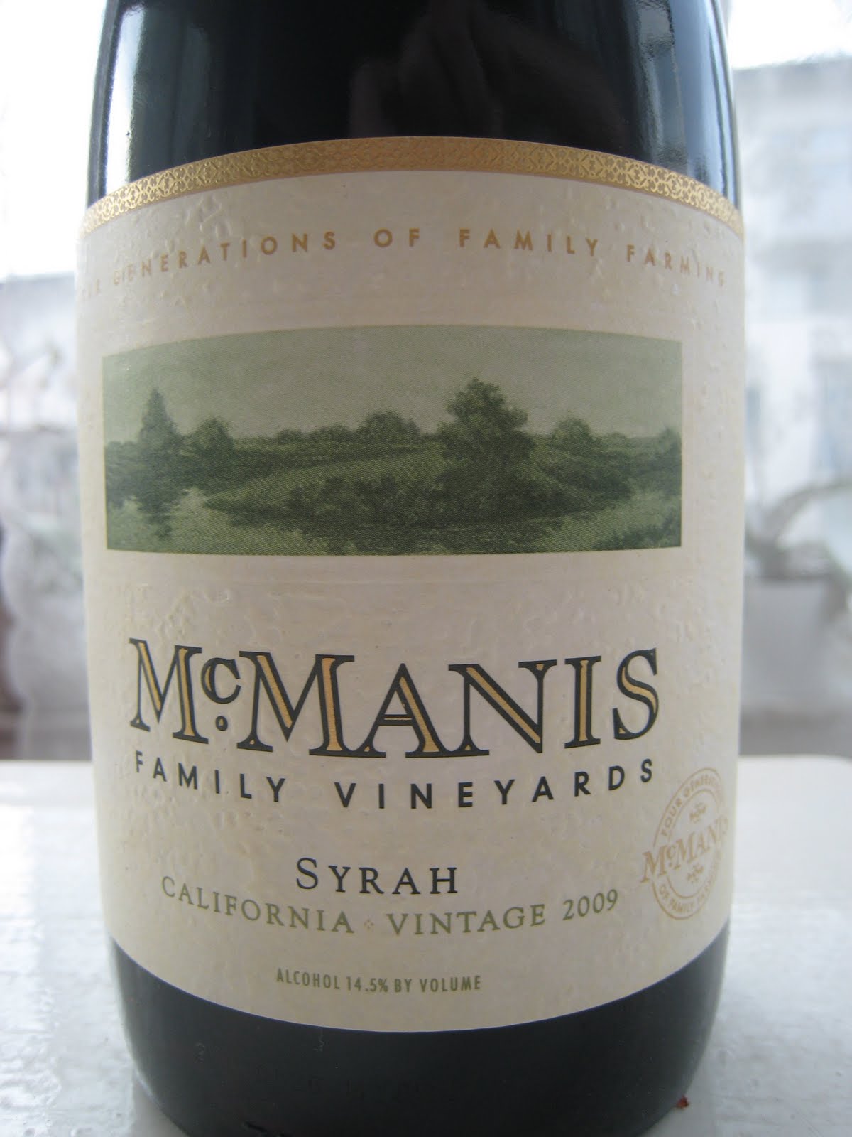 Johan P: 2009 McManis Family Vineyards Syrah