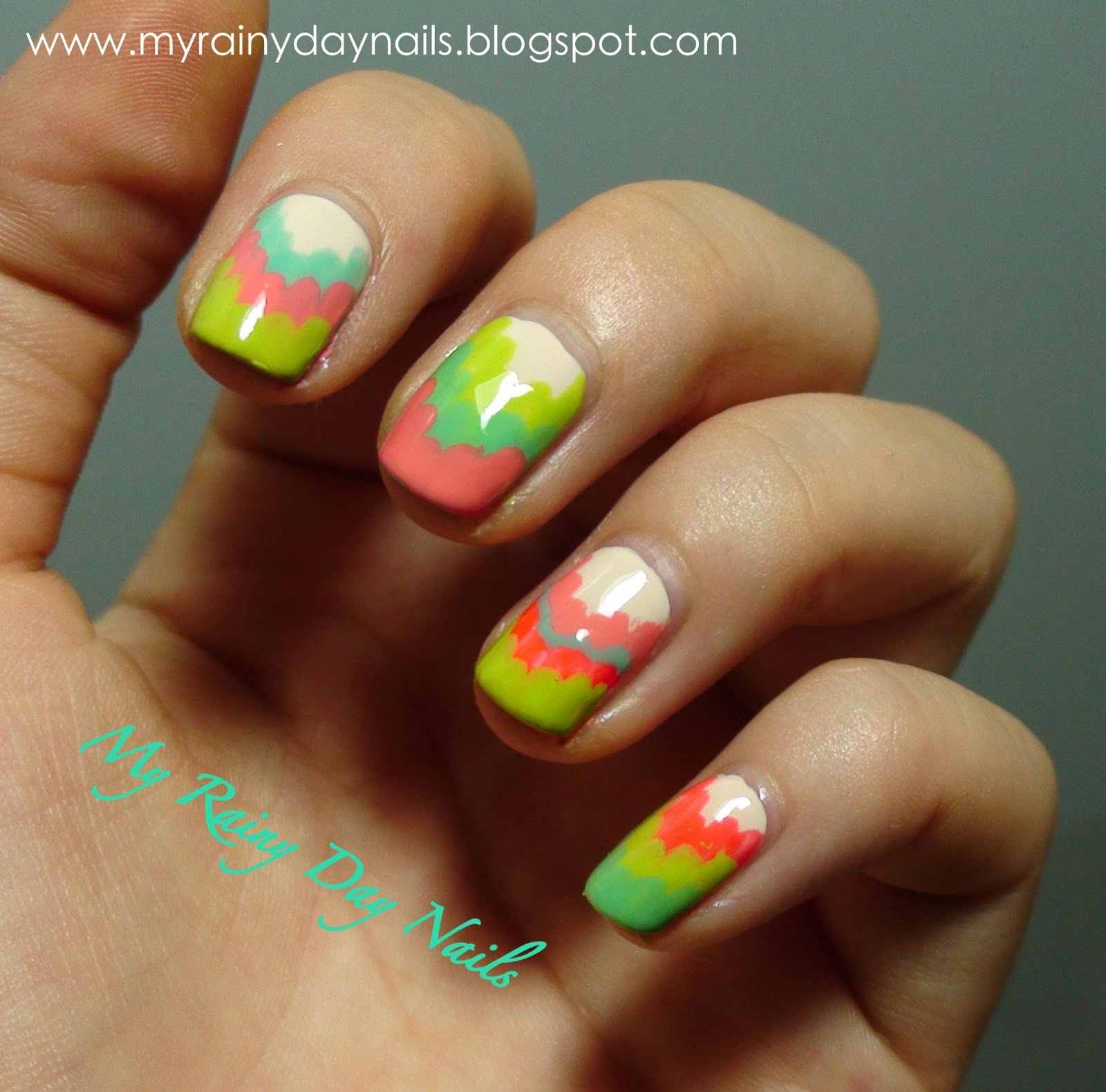 My Rainy Day Nails: Sunday Nail Art-Bumpy Chevron Design