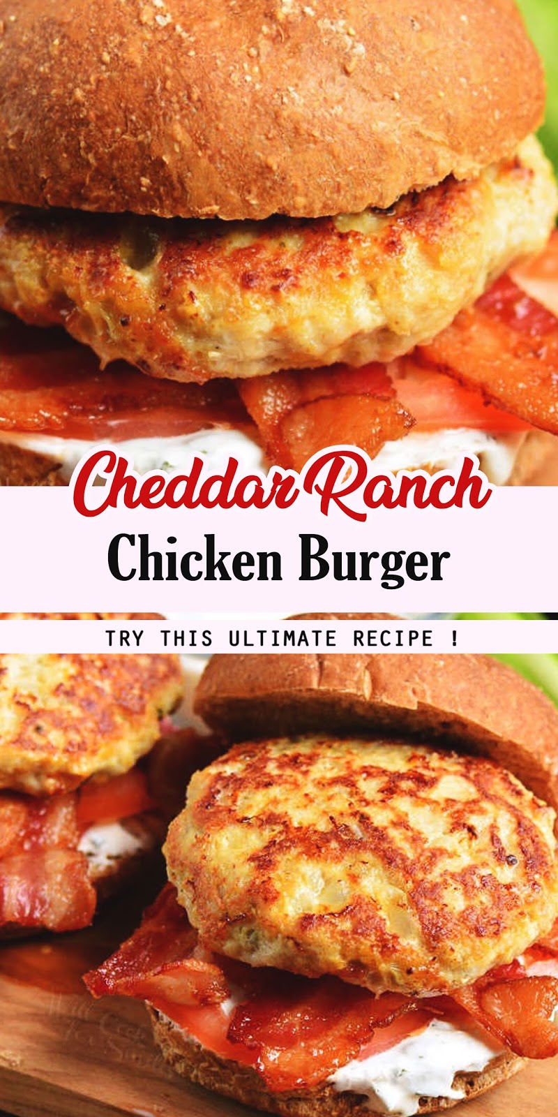 Cheddar Ranch Chicken Burger - Tastiy
