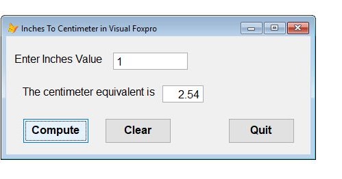 Free Programming Source Codes and Computer Programming Tutorials: Inches To Centimeter in Visual ...