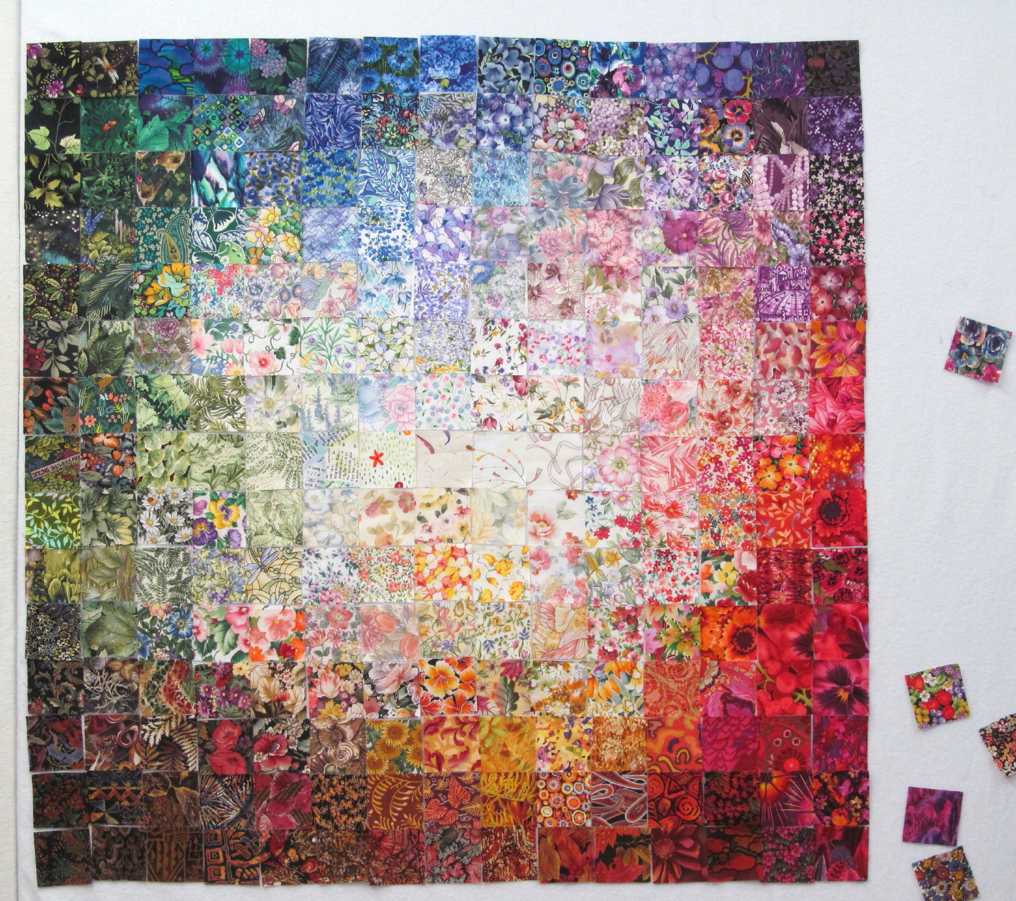 Exuberant Color : Colorwash filled in, star block progress..............