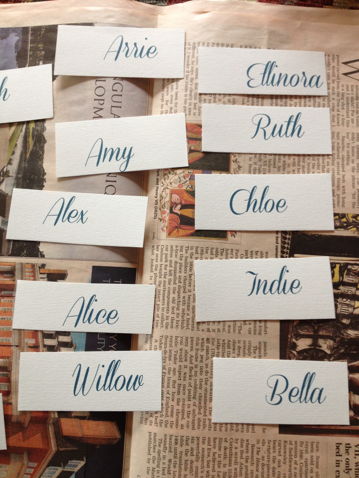 Willow Rose: Crafty Name Cards