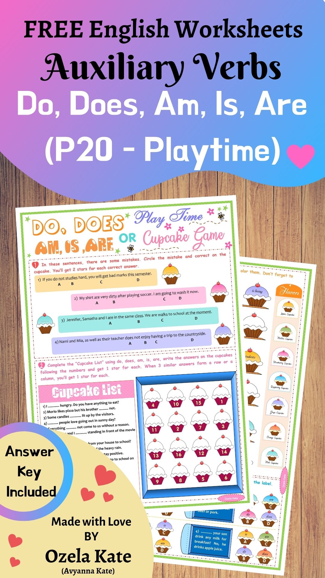 Ozela Kate: Worksheet for Children and Beginner - Auxiliary Verbs - Do ...