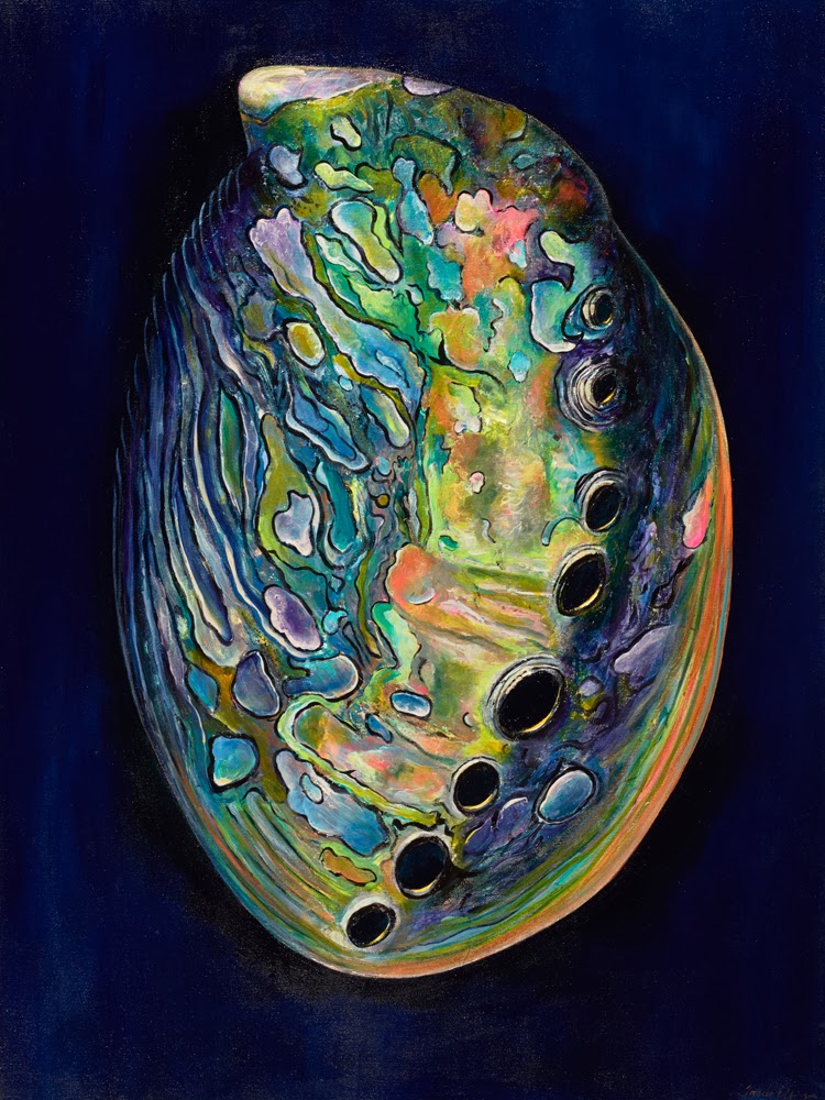 Paintings By Tracy Effinger Upton: Abalone On Midnight Blue