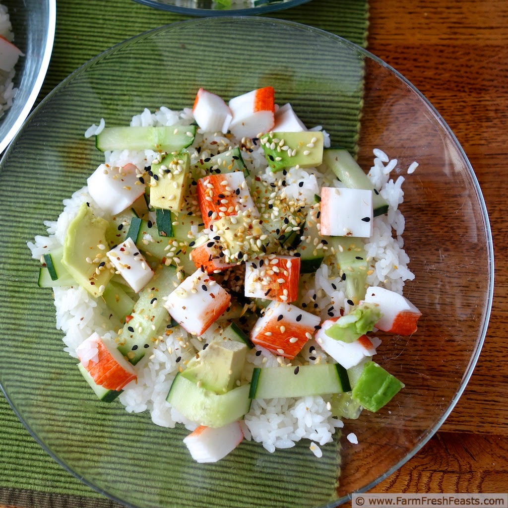 Farm Fresh Feasts: Surimi Chirashi Sushi with Summer Vegetables