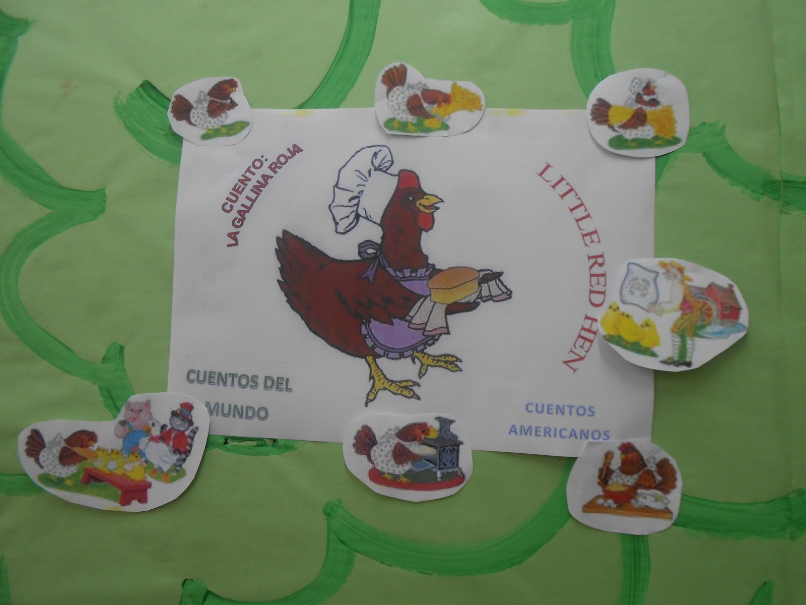 Los Personajes De La Gallinita Roja