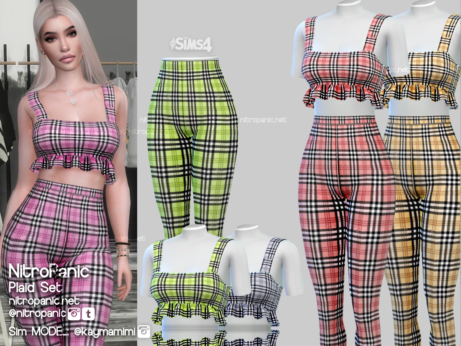 Plaid Set for The Sims 4