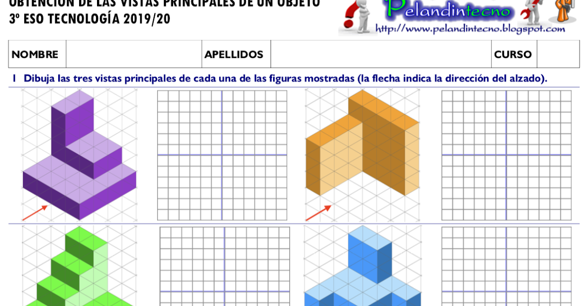 Ficha Obtención e identificación de las vistas de un objeto v19/20- 3ºESO