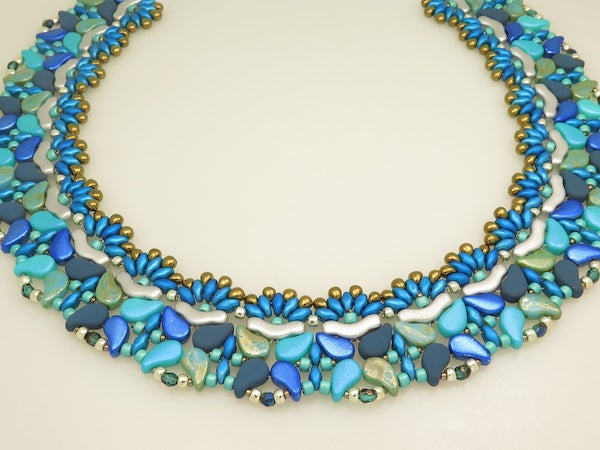 Lovely Beaded Bib Necklace and Wide Bracelet Tutorials by ...
