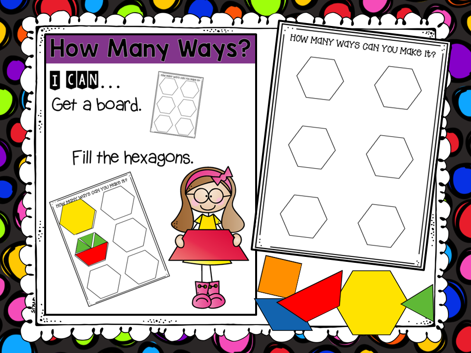 KinderGals: Easy Ways to Use Pattern Blocks to Teach ALL the Math Standards