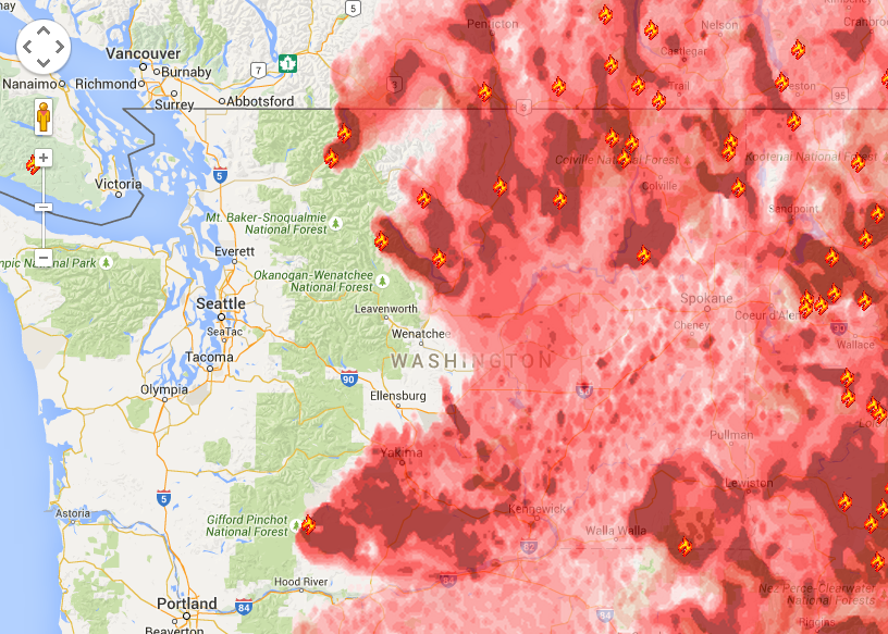 Washington Smoke Information: 8/24/2015 Statewide look at Air Quality ...