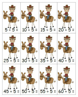 Go Monkey A Go Fish Style Game! The Easy Division Facts, 1, 2, 5, 10 ...