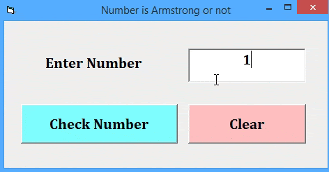 How to check number is Armstrong or not in visual basic 6.0